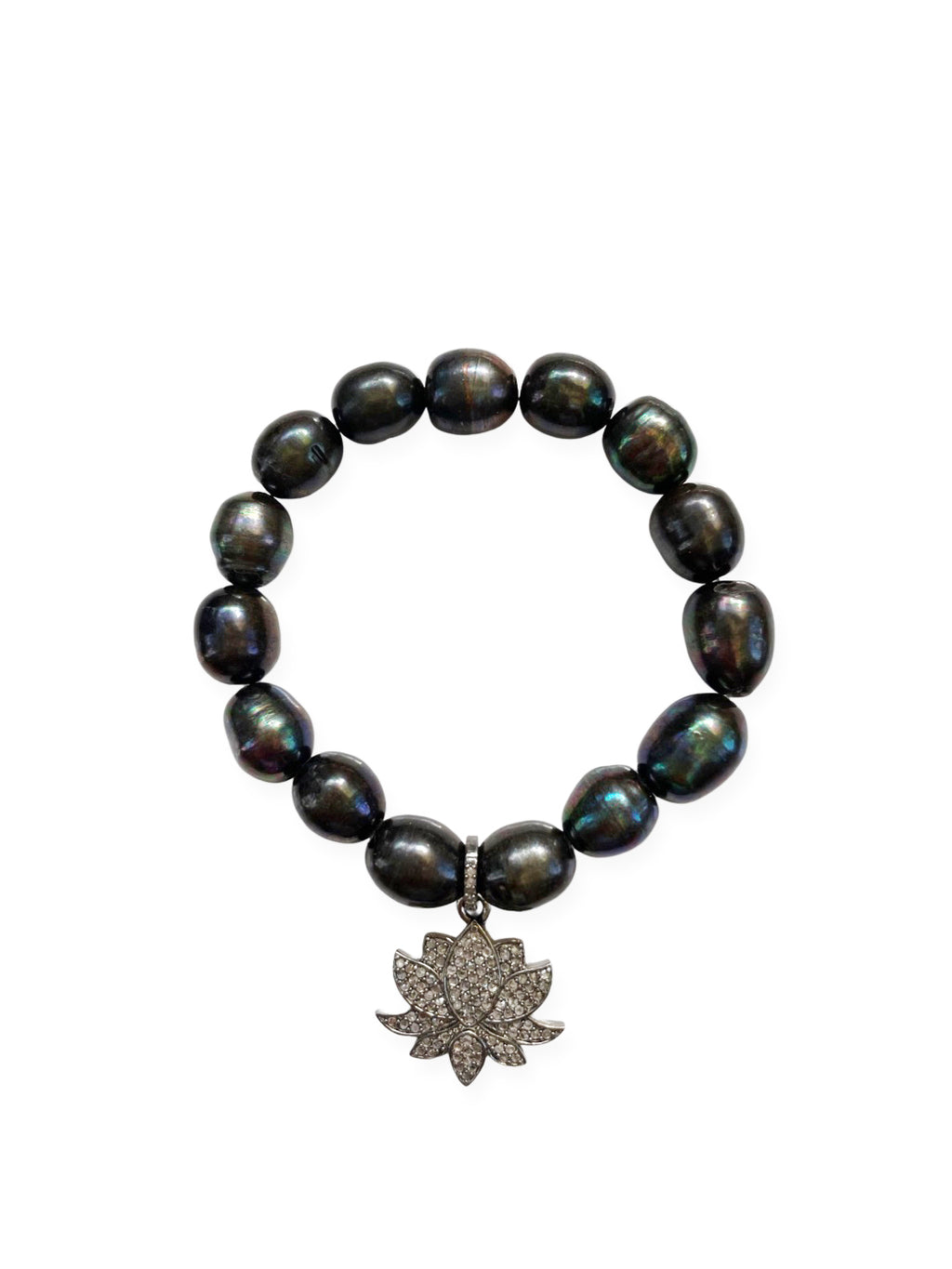 Freshwater Pearls with Pave Diamond Lotus – The Woods Fine Jewelry